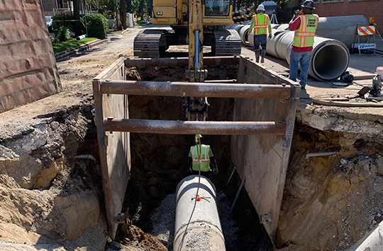 Gas Main Installations and Bridge Support - Bowman